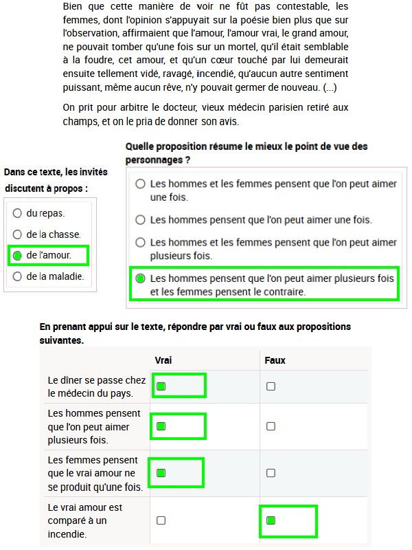 Evaluations Nationales 2nde - Corrections - Compréhension de l'écrit